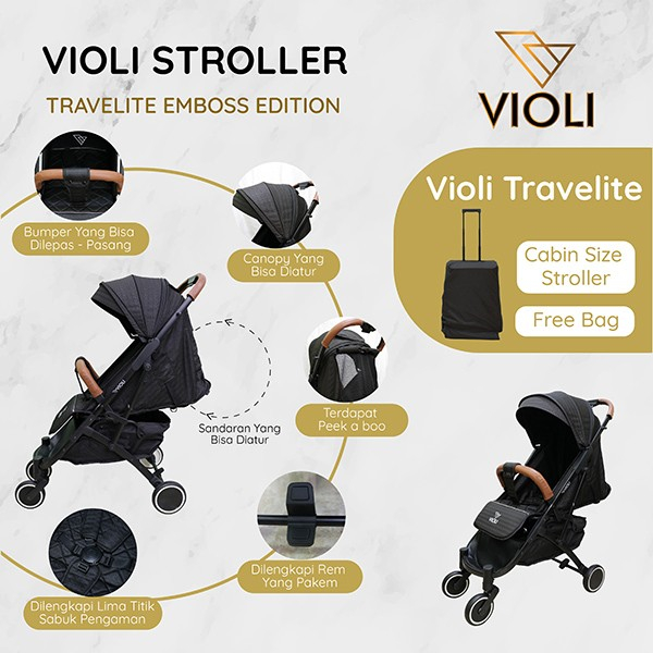 Jual Violi Stroller Travelite Emboss | Shopee Indonesia