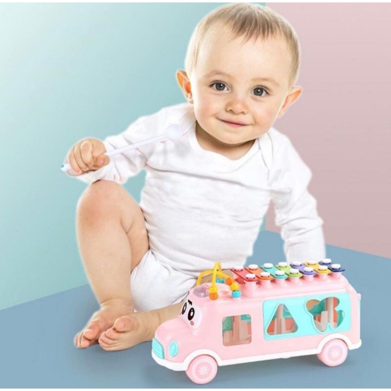 Jual MAINAN EDUKASI ANAK MOBIL MUSIC BUS XYLOPHONE YE 20 | Shopee Indonesia