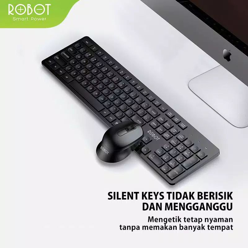 Jual KEYBOARD Robot KM4000 Wireless Keyboard and Mouse Combo | Shopee ...
