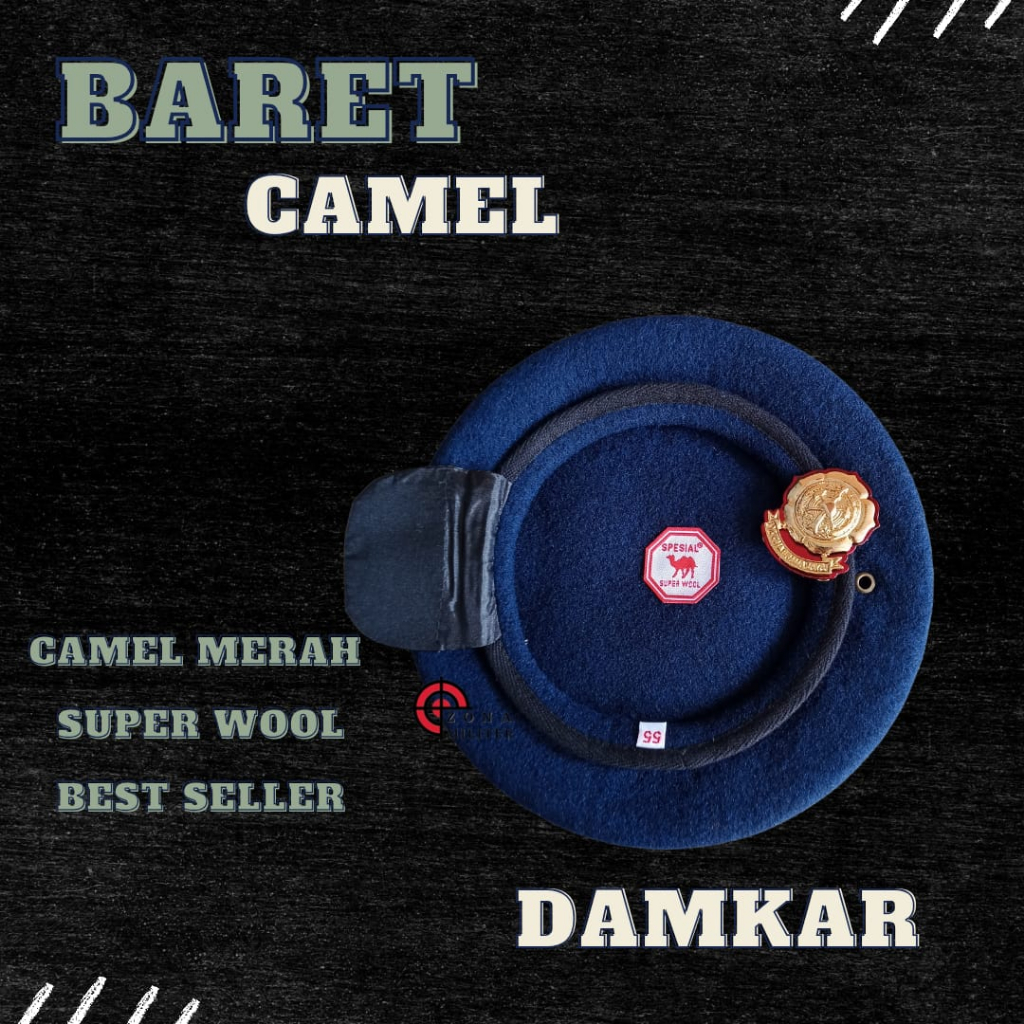 Jual Topi Baret CAMEL PEMADAM/ Pemadam / Damkar, Camel Asli Onta MERAH ...