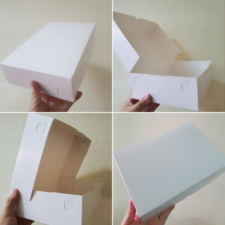 Jual (12 pcs) kardus ivory putih dus donat box bomboloni kotak kemasan ...