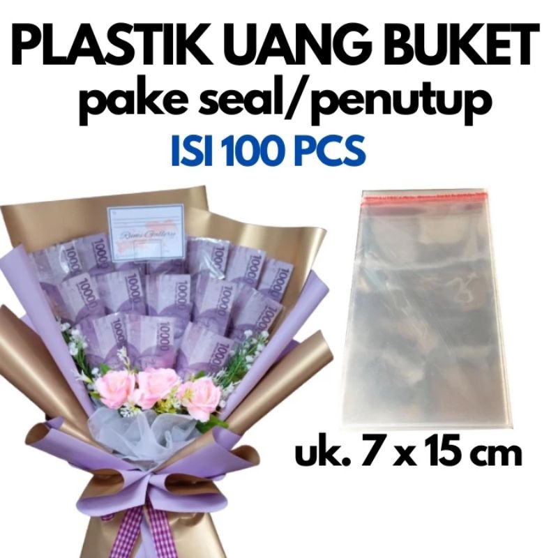 Jual Plastik opp lem buket uang size 15x7 cm isi 100 lbr | Shopee Indonesia