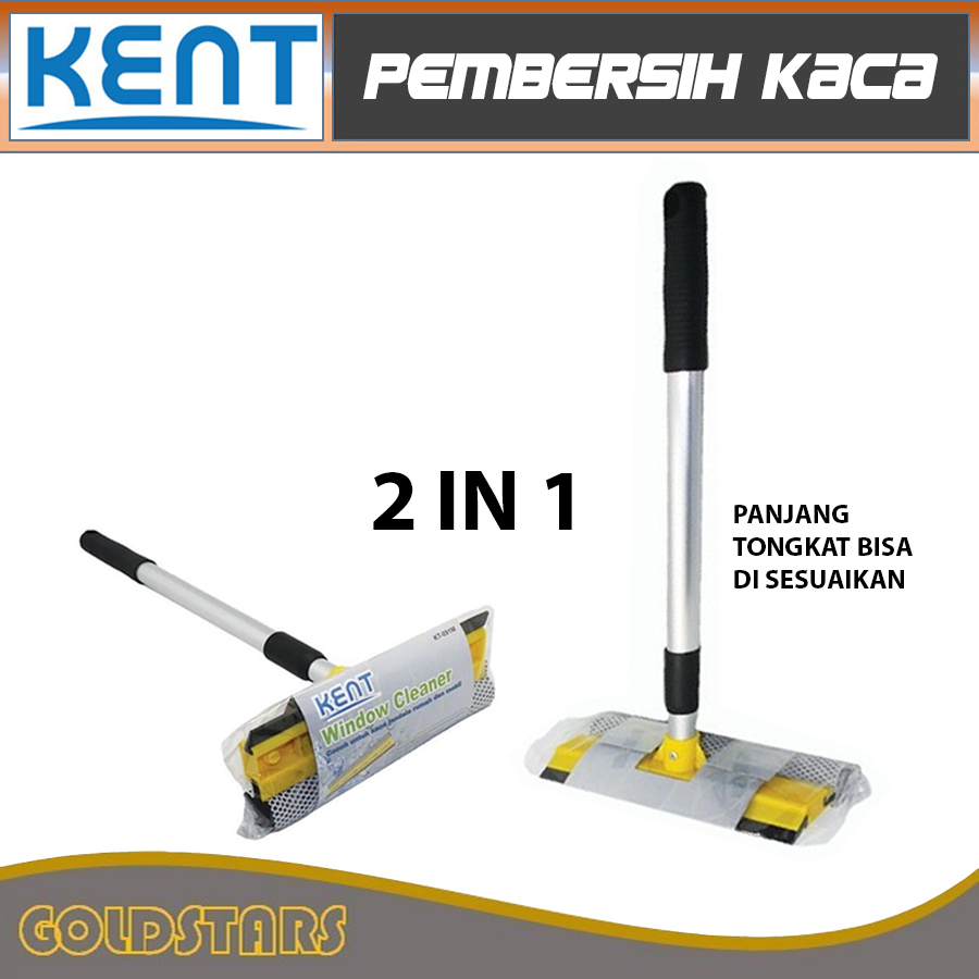 Jual Alat Pembersih Kaca 2 Sisi Karet Dan Bisa Kent Window Cleaner KT ...