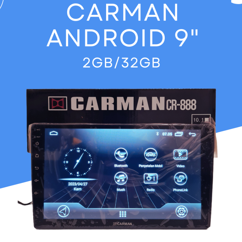 Jual Head Unit Double Din Android 9 Inch Carman Tv Mobil Android Wifi 2 ...