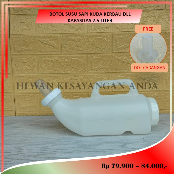 Jual Botol Susu Pedet Anak Sapi Ukuran 2.5 Liter Gagang Mendatar Dot ...