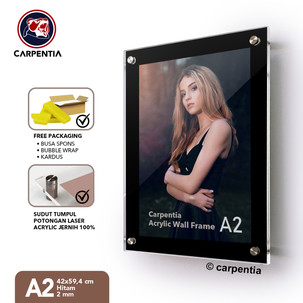 Jual Carpentia Bingkai Foto Akrilik Dinding / Acrylic Wall Frame / 2 mm ...