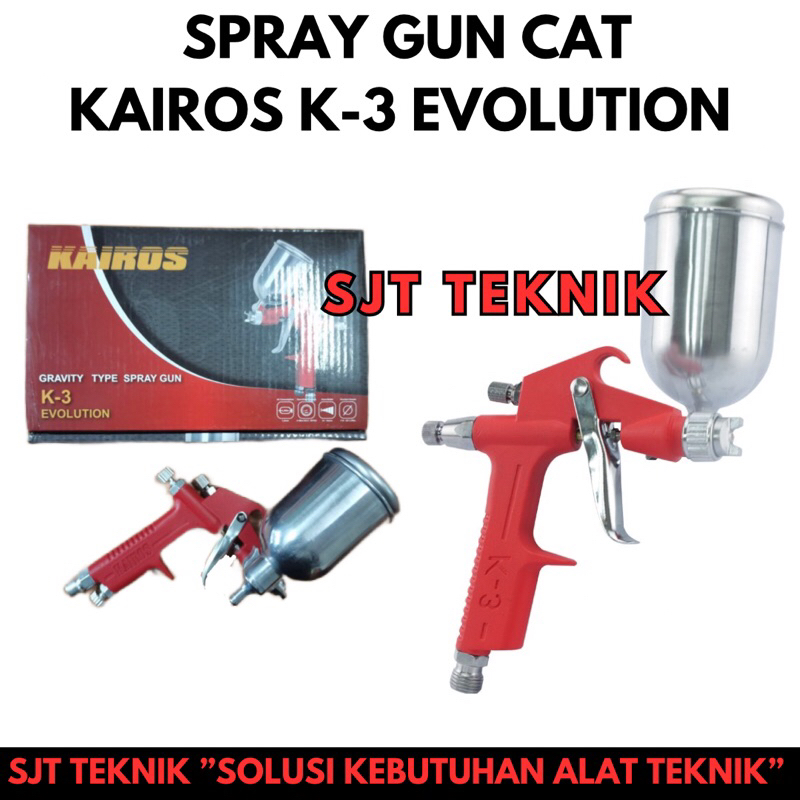 Jual Spray gun cat kompresor angin kairos k-3 evolution alat semprot ...