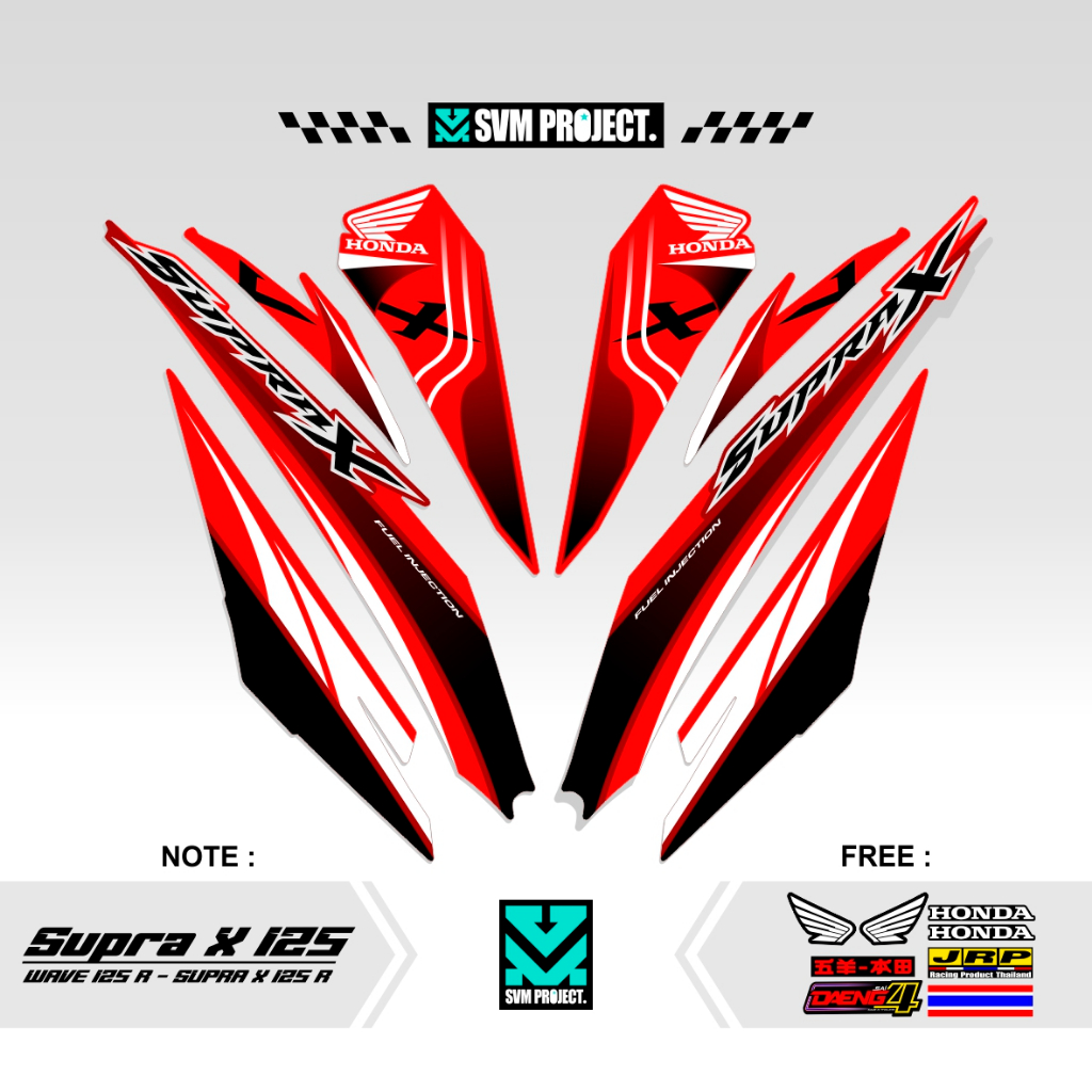 Jual STRIPING SUPRA X 125 D NEW MOTIF 24 / SUPRA BATMAN / STIKER SUPRA ...