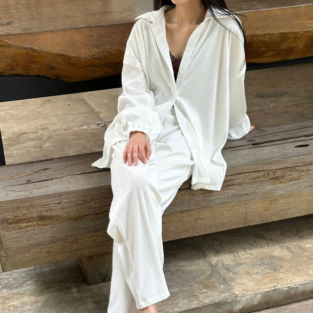 Jual Caerys - Pleats Set - Baju Set Celana Panjang | Shopee Indonesia