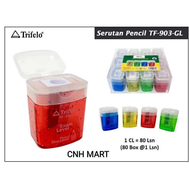Jual 1 Pak (12Pcs) Rautan Trifero TF- 903 GL - Serutan Pensil 1 Lubang ...