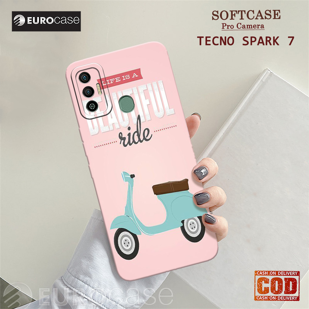 Jual Casing Hp Tecno Spark 7 - Fashion Case Vespa - Soft Case Hp Tecno ...