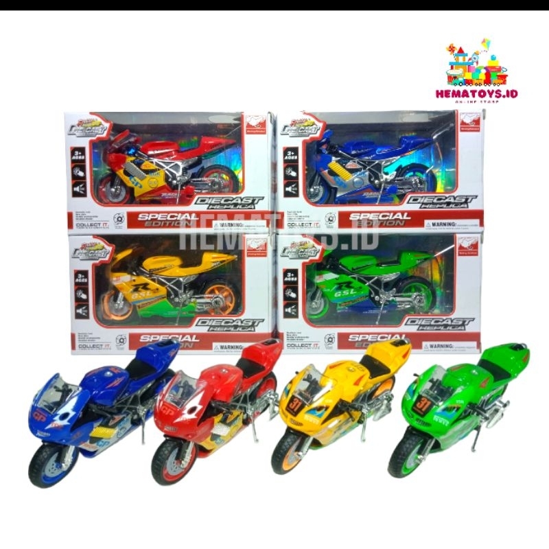 Jual Diecast Motor GP 1:18 Miniatur Motor Sport Pajangan Koleksi Mainan ...