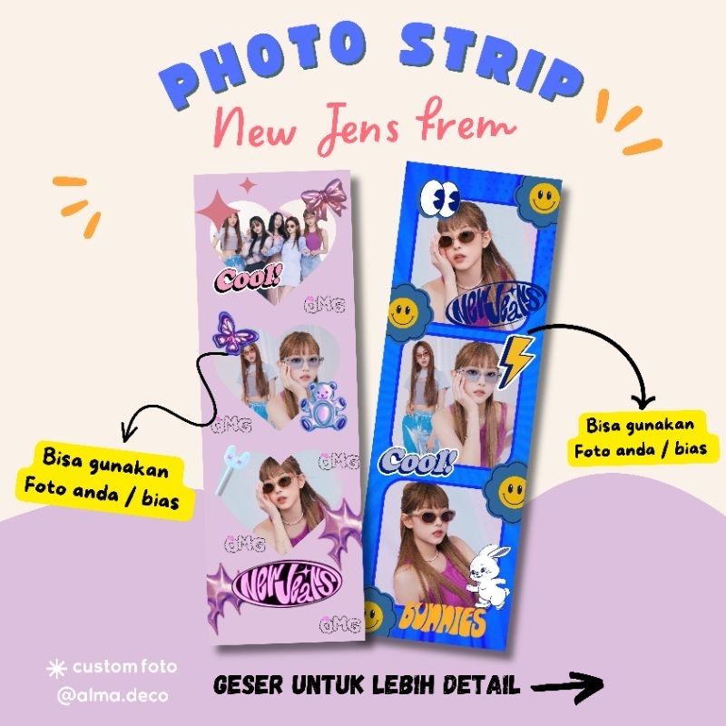 Jual K-POP New Jens photo strip/ Photo booth templet (Custom Foto ...