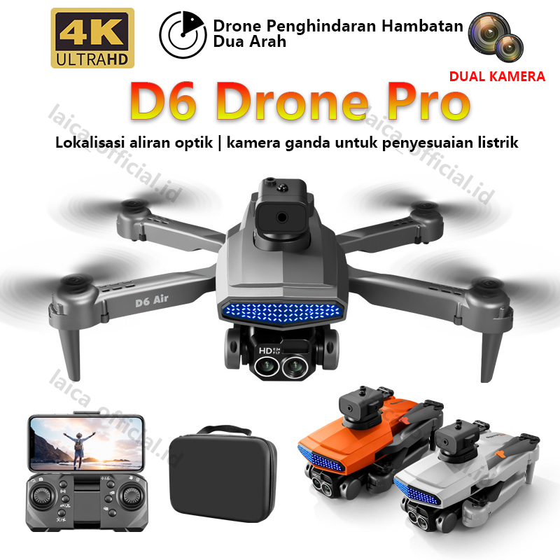 Jual Smart Drone D6 Pro 4k HD Dual Camera Shoot Original Indoor Outdoor ...
