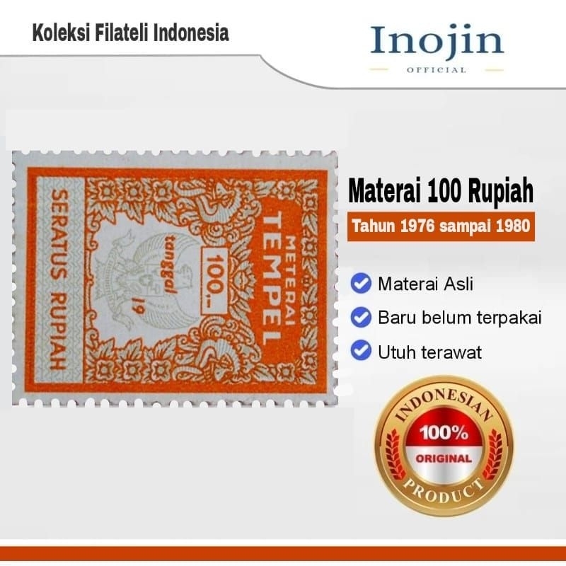 Jual Materai 100 Rupiah Tahun 1976 1977 1978 1979 1980 Perangko Matrai ...