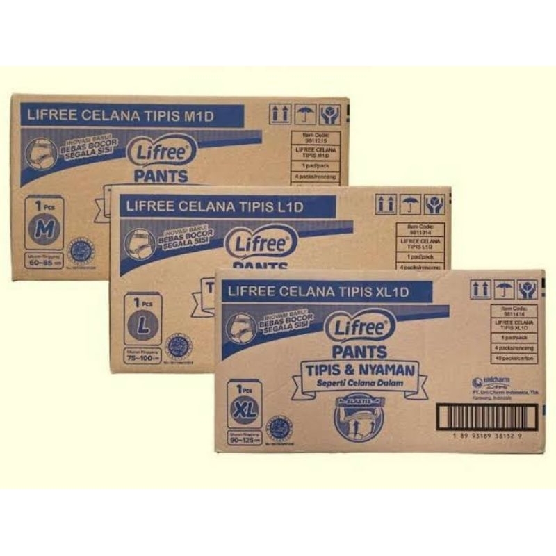Jual LIFREE PANTS POPOK DEWASA TIPE CELANA ( KARTON / DUS ) M / L / XL ISI 48 pcs | Shopee Indonesia