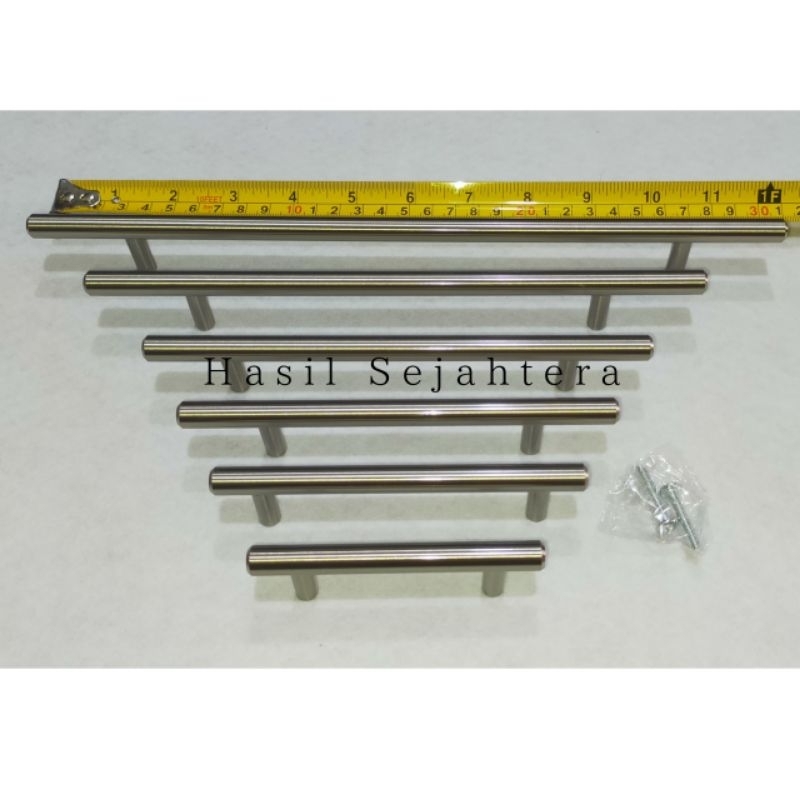 Jual Handle Pegangan Tarikan Laci Lemari Minimalis Brush Nikel Huben ...