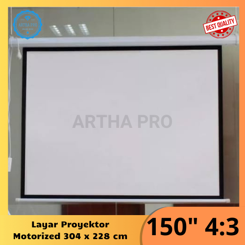 Jual Layar proyektor motorized 150" 4:3 elektrik 3 x 2 meter | Shopee ...