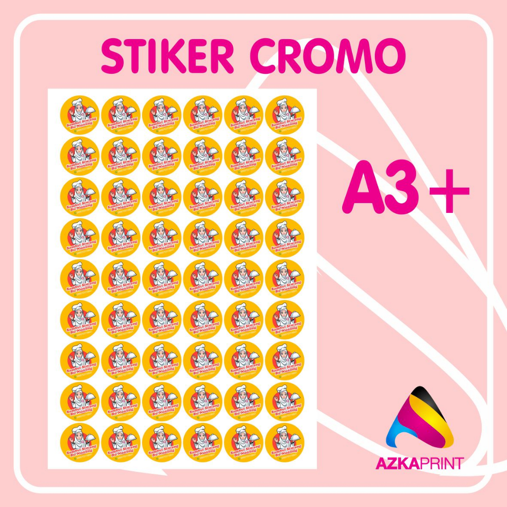 Jual CETAK STIKER CROMO A3 - Cutting Stiker A3 | Shopee Indonesia