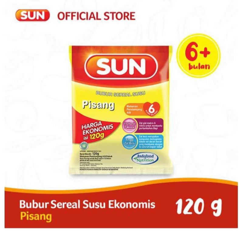Jual Sun bubur sereal susu kemasan box/ekonomis beras merah/kacang ...
