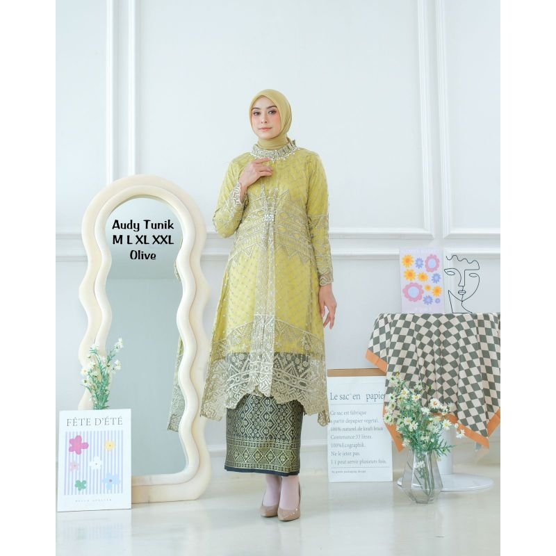 Jual TSURAYAA.COM04/NEW AUDY TUNIK/SET TUNIK AUDY/SET KEBAYA SONGKET ...