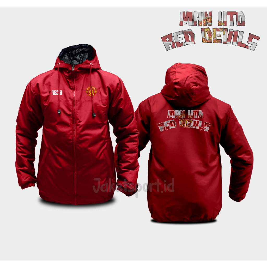 Jual JAKET ELEGANTER MAN UTD RED DEVILS CUSTOM / JAKET CUSTOM BOLA ...