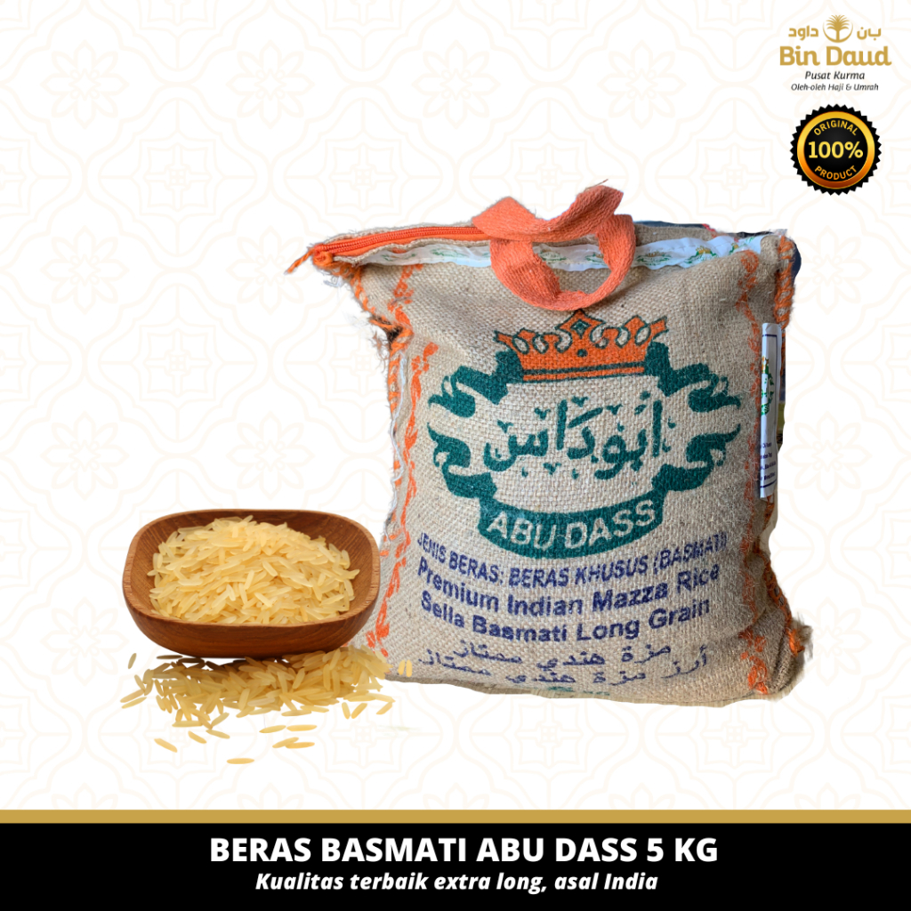 Jual Beras Basmati Abu Dass 5 kg Basmati Abudas Terbaik di India Ori ...
