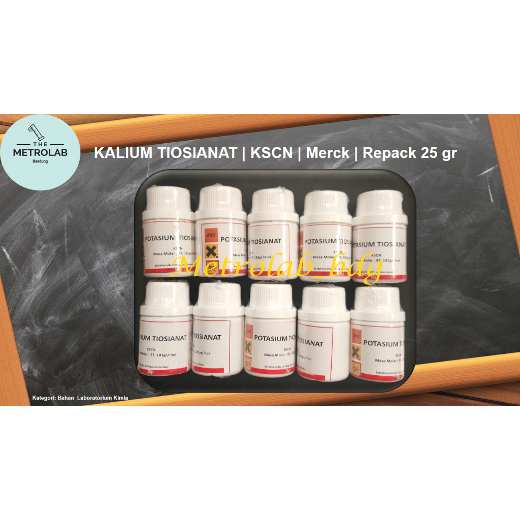 Jual Kalium Tiosianat | KSCN |Repack 25 gram | Pro Analisis | Merck, 99 ...