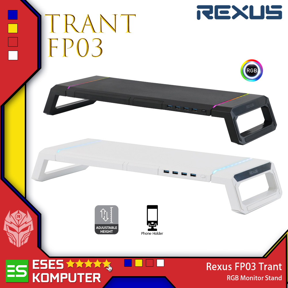 Jual Monitor Stand Rexus Trant FP03 RGB | Dudukan Monitor / Laptop | Shopee Indonesia
