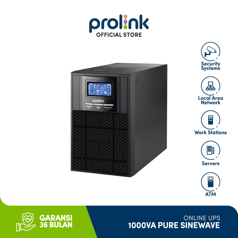 Jual Prolink Online UPS Professional II+ 1000VA l 900Watt l Pure ...