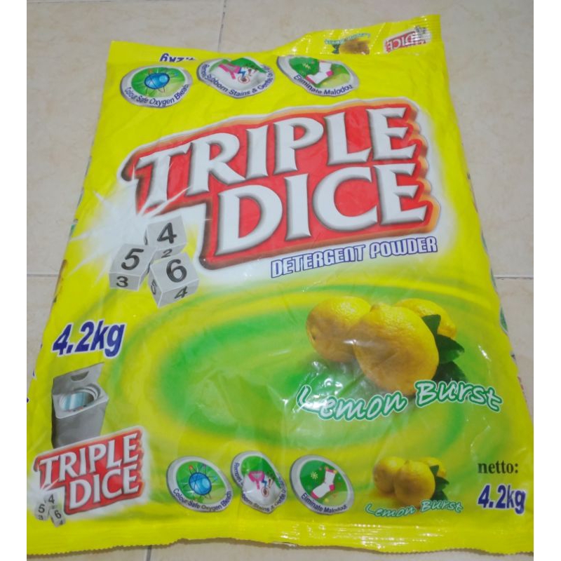 Jual Triple Dice Detergent Powder Lemon Brust 4.2Kg | Shopee Indonesia