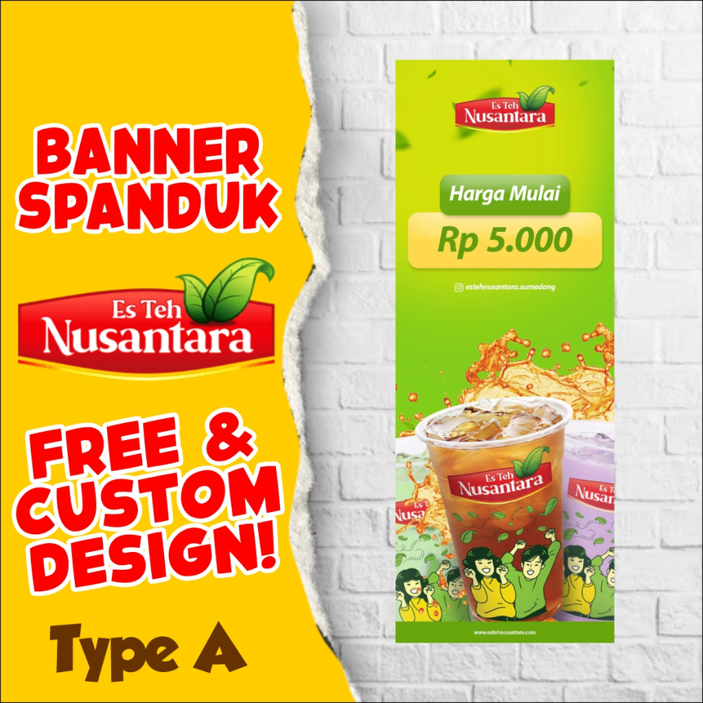 Jual Spanduk banner es teh nusantara | Shopee Indonesia