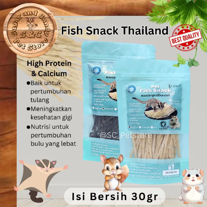 Jual Fish Snack Thailand 30gr/cemilan hewan peliharaan/makanan hewan ...