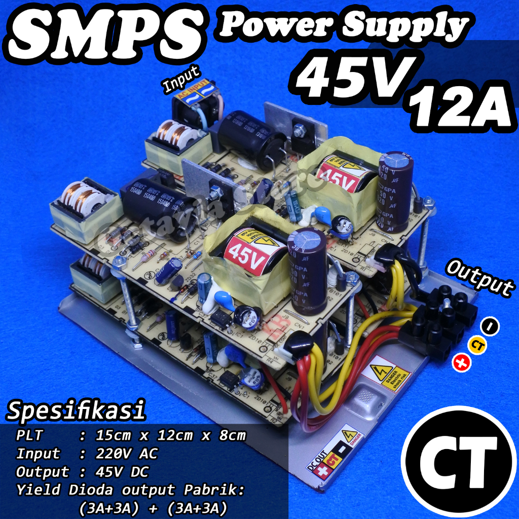 Jual Adaptor SMPS power supply 45V 12A CT | Shopee Indonesia
