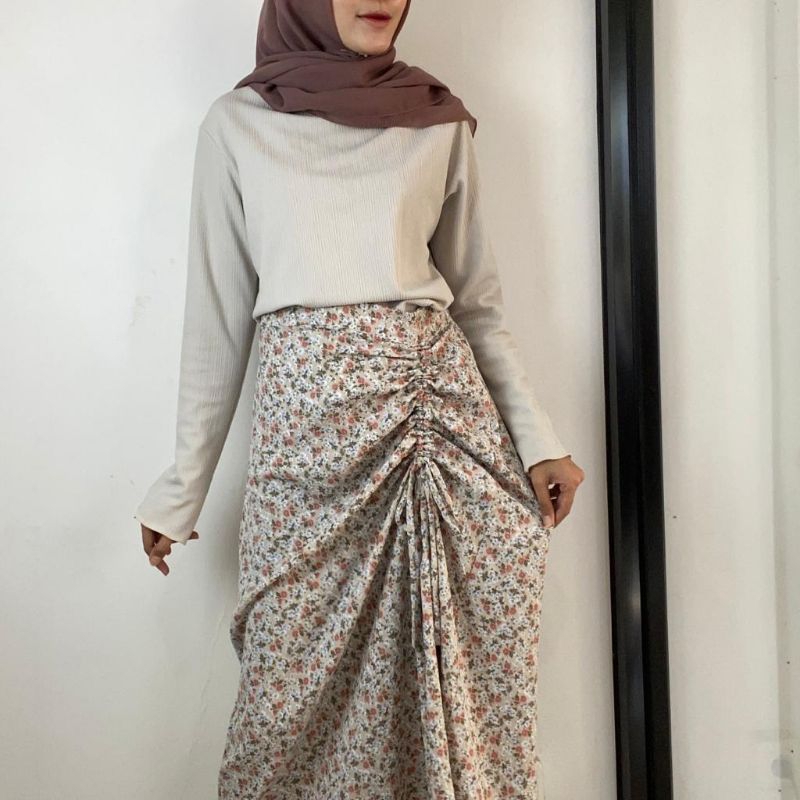 Jual Rok Serut Motif Bunga (3274) | Shopee Indonesia