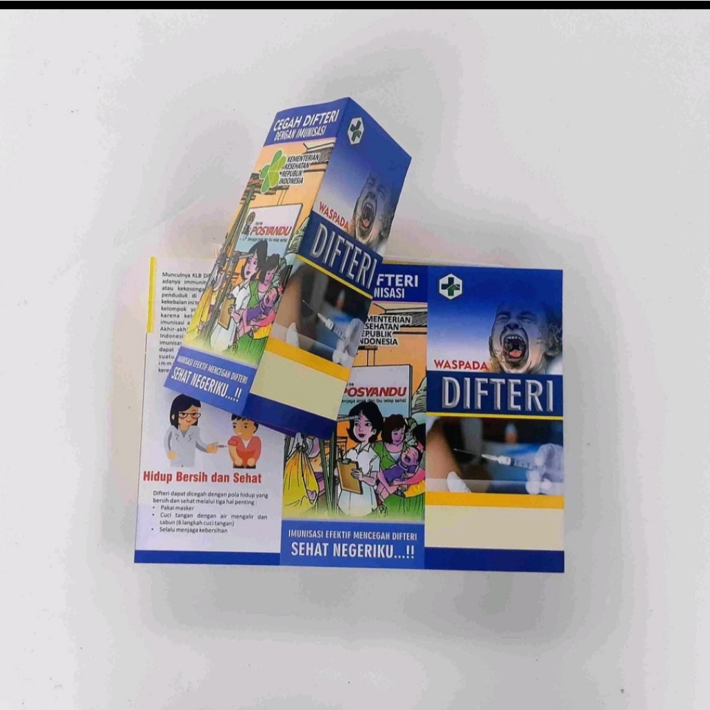 Jual Leaflet Difteri, Brosur Sosialisasi Penyakit Difteri, Brosur ...