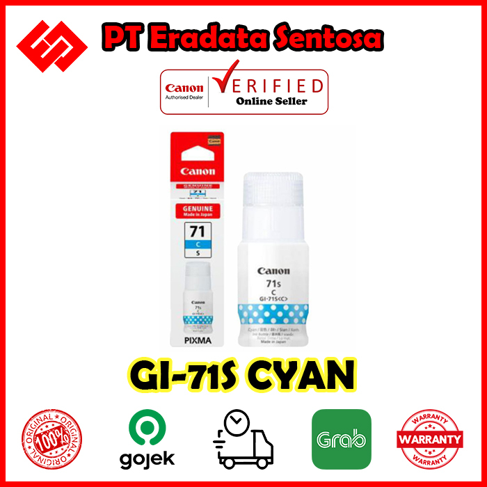 Jual Tinta Canon GI-71S GI 71 S Cyan Small | Shopee Indonesia