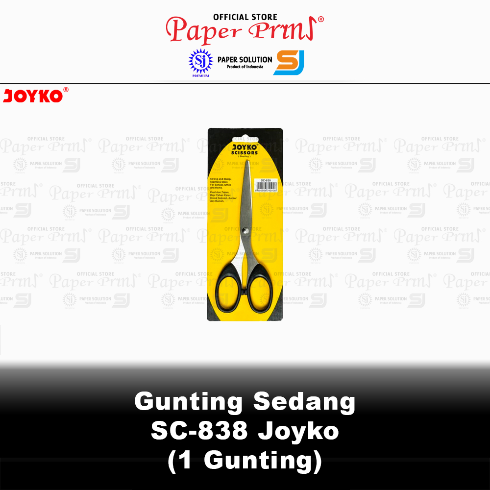 Jual Scissors Gunting Sedang SC-838 Joyko Hitam | Shopee Indonesia