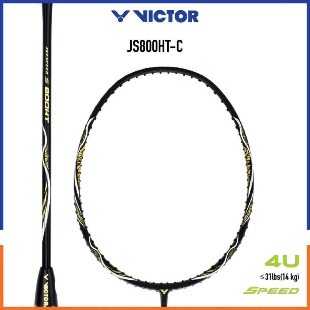 Jual Raket Badminton Victor Jetspeed 800 HT / JS800HT C Black | Shopee ...