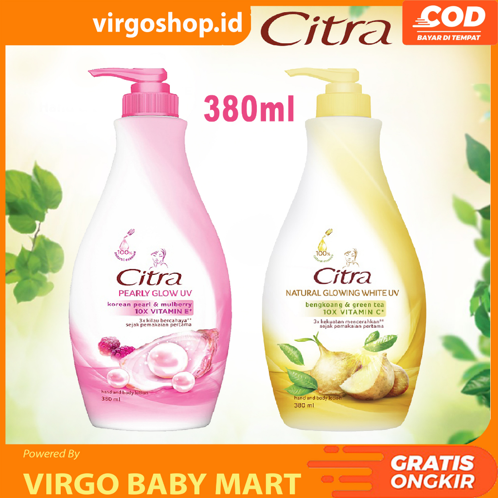 Jual Citra Hand Body Lotion Natural Glow Korean Pearly Glow UV 380ml Pelembab Kulit Losion ...