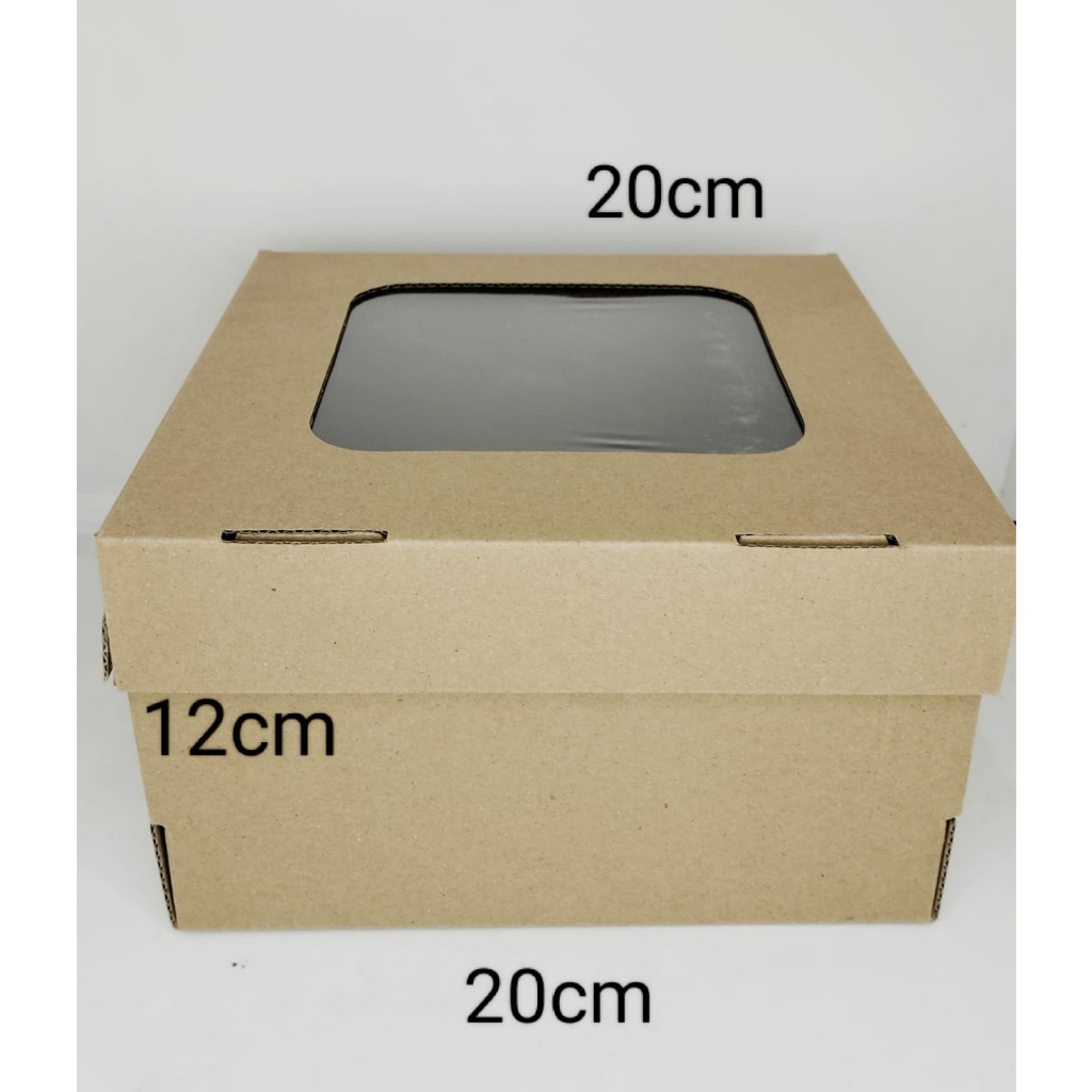 Jual CAKE BOX MIKA 20X20X12 CM 5 PCS E-FLUTE ( SENYAWA ) KARDUS ...