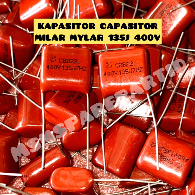 Jual KAPASITOR CAPASITOR MILAR MYLAR 135J 400V | Shopee Indonesia