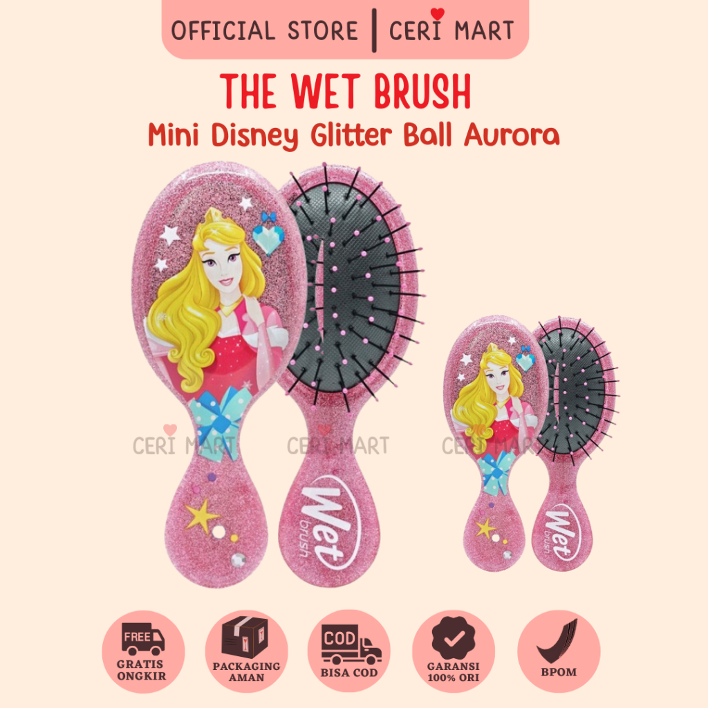 Jual THE WET BRUSH WetBrush Disney Princess / Wet Brush Mini Disney ...