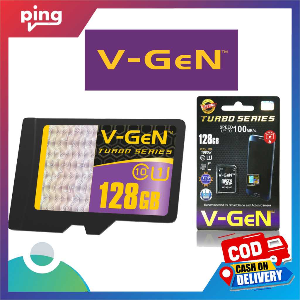 Jual V-Gen Memory Micro SD Turbo Series 32GB 64GB dan 128GB Class ...