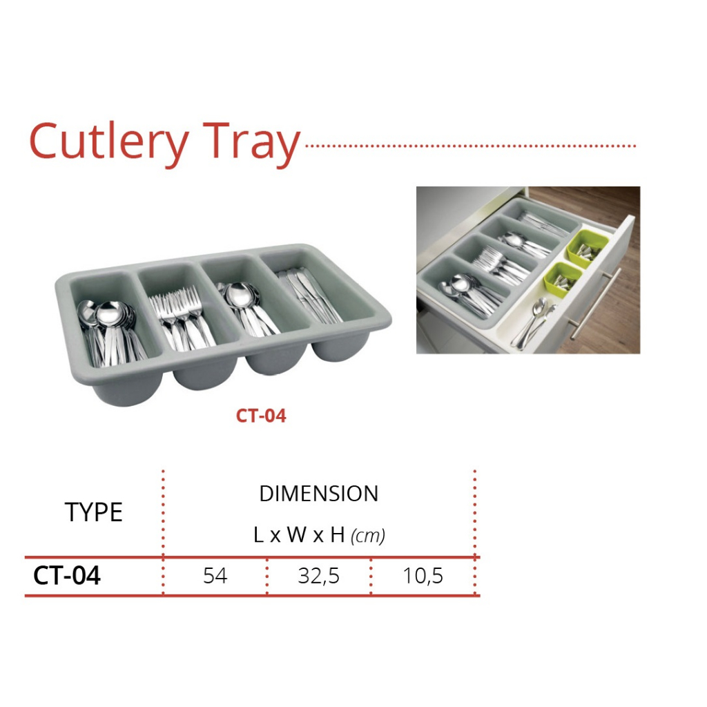 Jual GETRA Cutlery Tray CT-04 Tempat Sendok | Shopee Indonesia