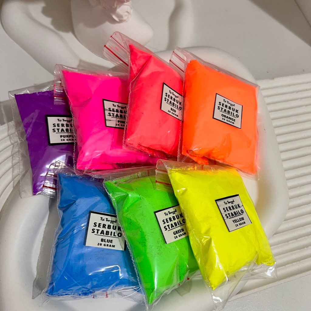 Jual Bubuk Fluorescent Stabilo 20gr 20 gr Pigmen Hias Dekorasi Halus ...