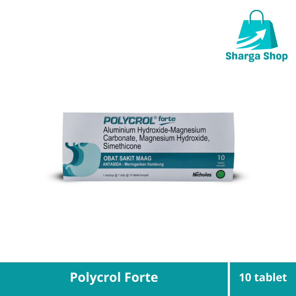 Jual POLYCROL FORTE 10 TABLET OBAT SAKIT MAAG / KEMBUNG | Shopee Indonesia