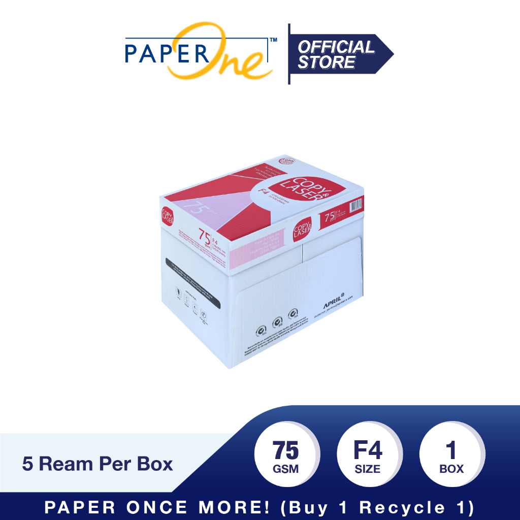 Jual Copy & Laser Kertas F4 75gr Copier 1 Box (2500 lembar) Kertas HVS ...