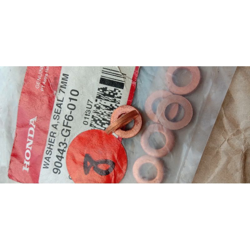 Jual ring tembaga ring Kuningan ring oli washer A seal Honda win100 ...