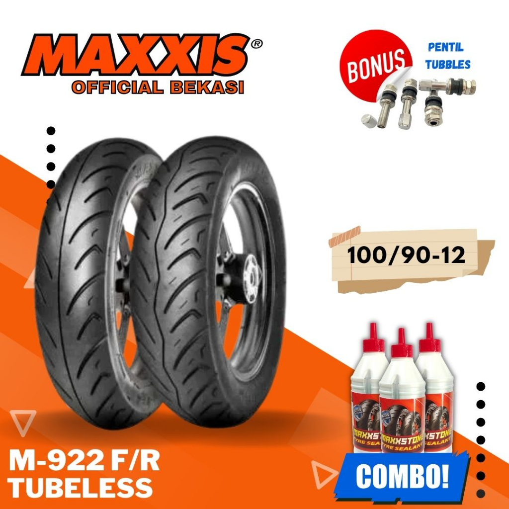 Jual BAN MAXXIS M922 - 100/90-12 / 100-90-12 / FRONT / REAR BAN ...
